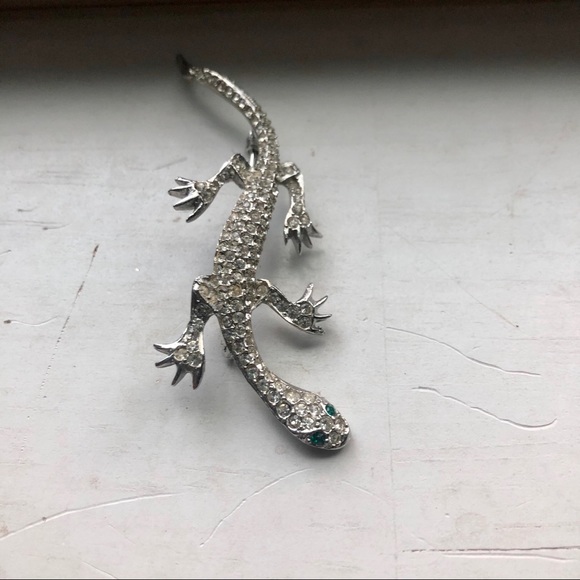 Vintage | Jewelry | Vintage Crystal Lizard Pin | Poshmark
